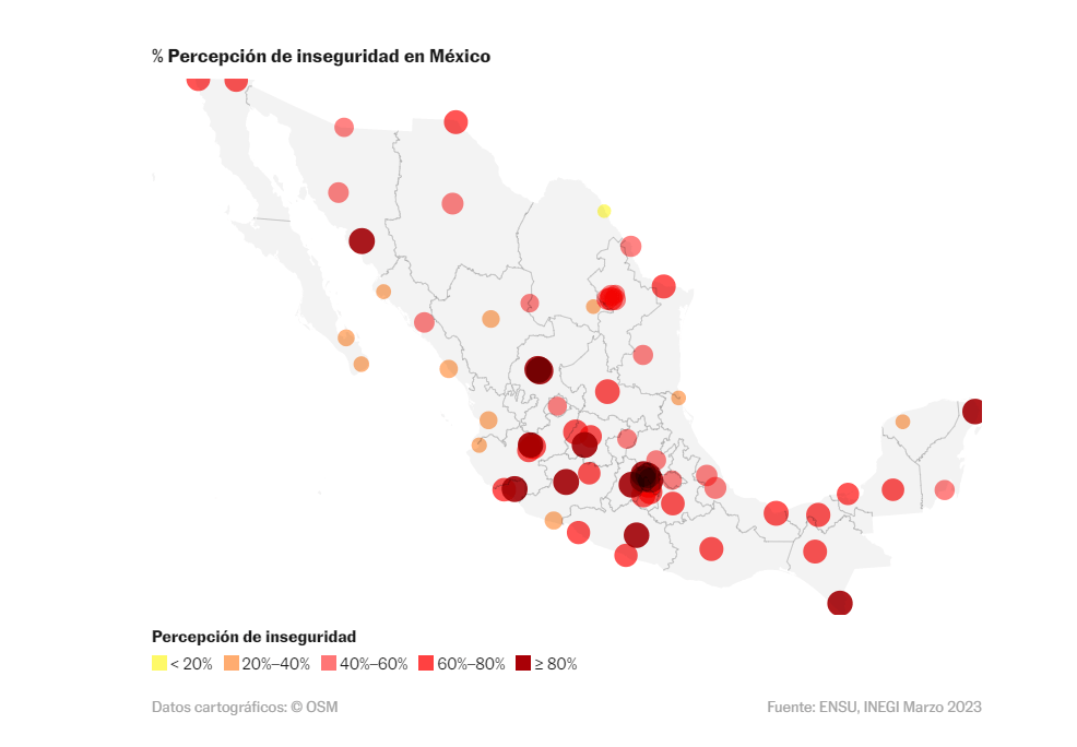 De Fresnillo Hasta Naucalpan El Mapa De La Inseguridad Y El Miedo A La Delincuencia En México